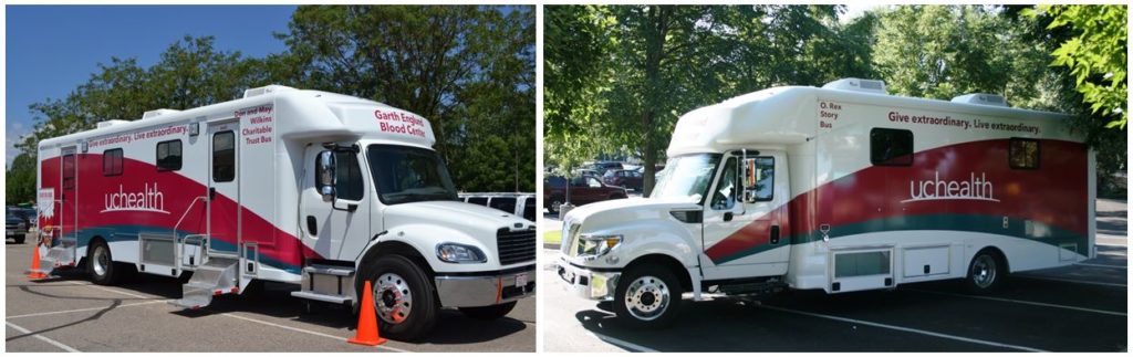 Donors celebrate dedication of new blood buses - UCHealth Northern ...